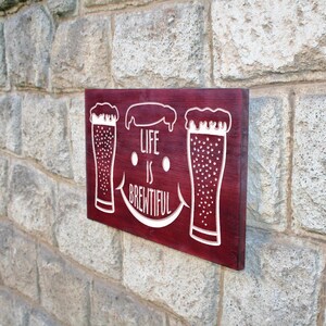 Beer Gift - Beer Sign - Gift for Boyfriend - Christmas Gift - Life is ...