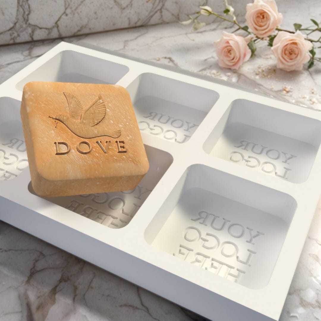 Custom Silicone Soap Mold 2x2 In. | Branded Soap Making Mold for ...