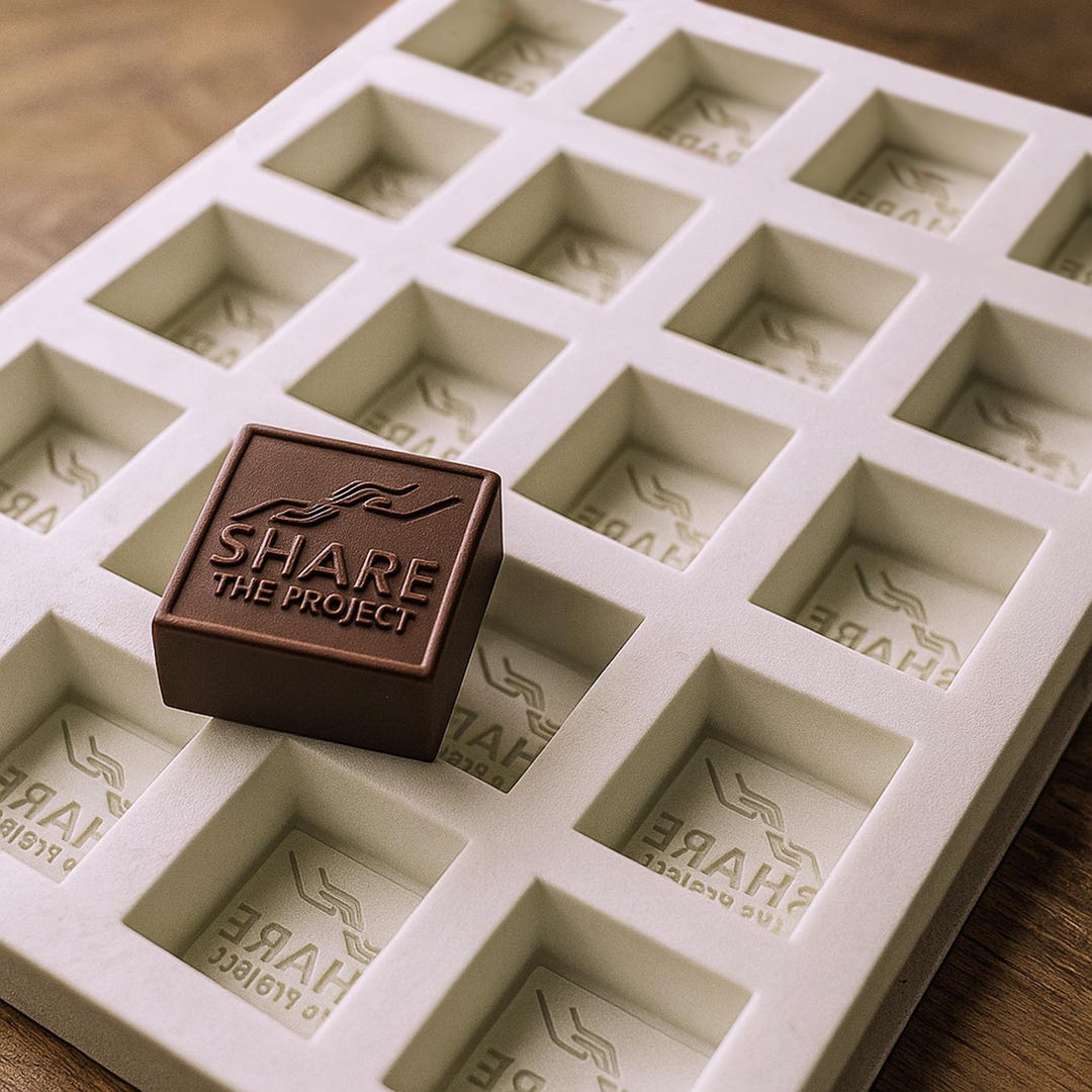 Custom Chocolate Mold With Logo – Personalized Silicone Candy Mold for ...