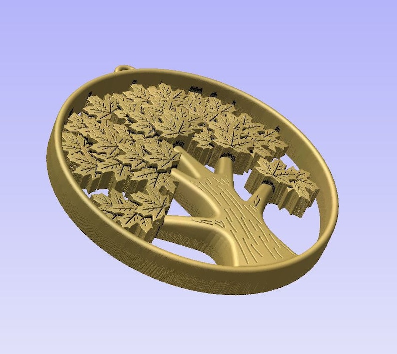 Stl 3d Models of TREE PENDANT for Cnc Carving Vectric Aspire - Etsy