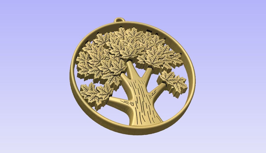 Stl 3d Models of TREE PENDANT for Cnc Carving Vectric Aspire Cut3d ...
