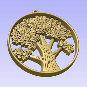 Stl 3d Models of TREE PENDANT for Cnc Carving Vectric Aspire Cut3d ...