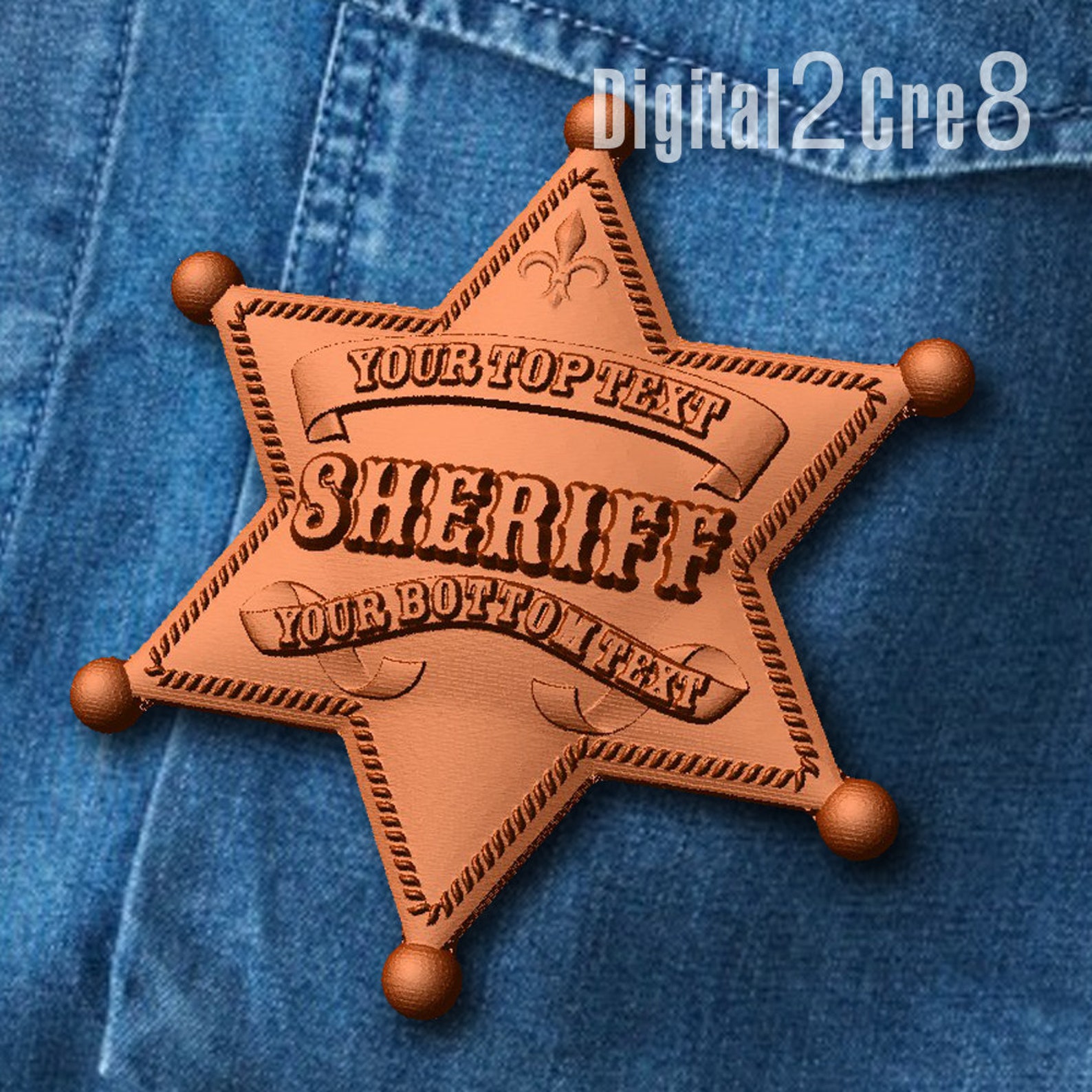 Chocolate mold customizable Sheriff star shaped | Etsy