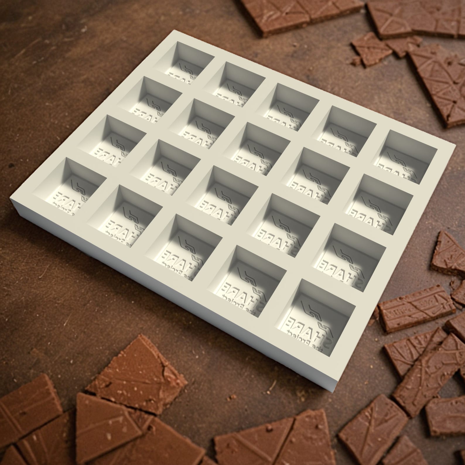 Custom Logo Chocolate Mold. Personalized Silicone Mold With Your Logo ...