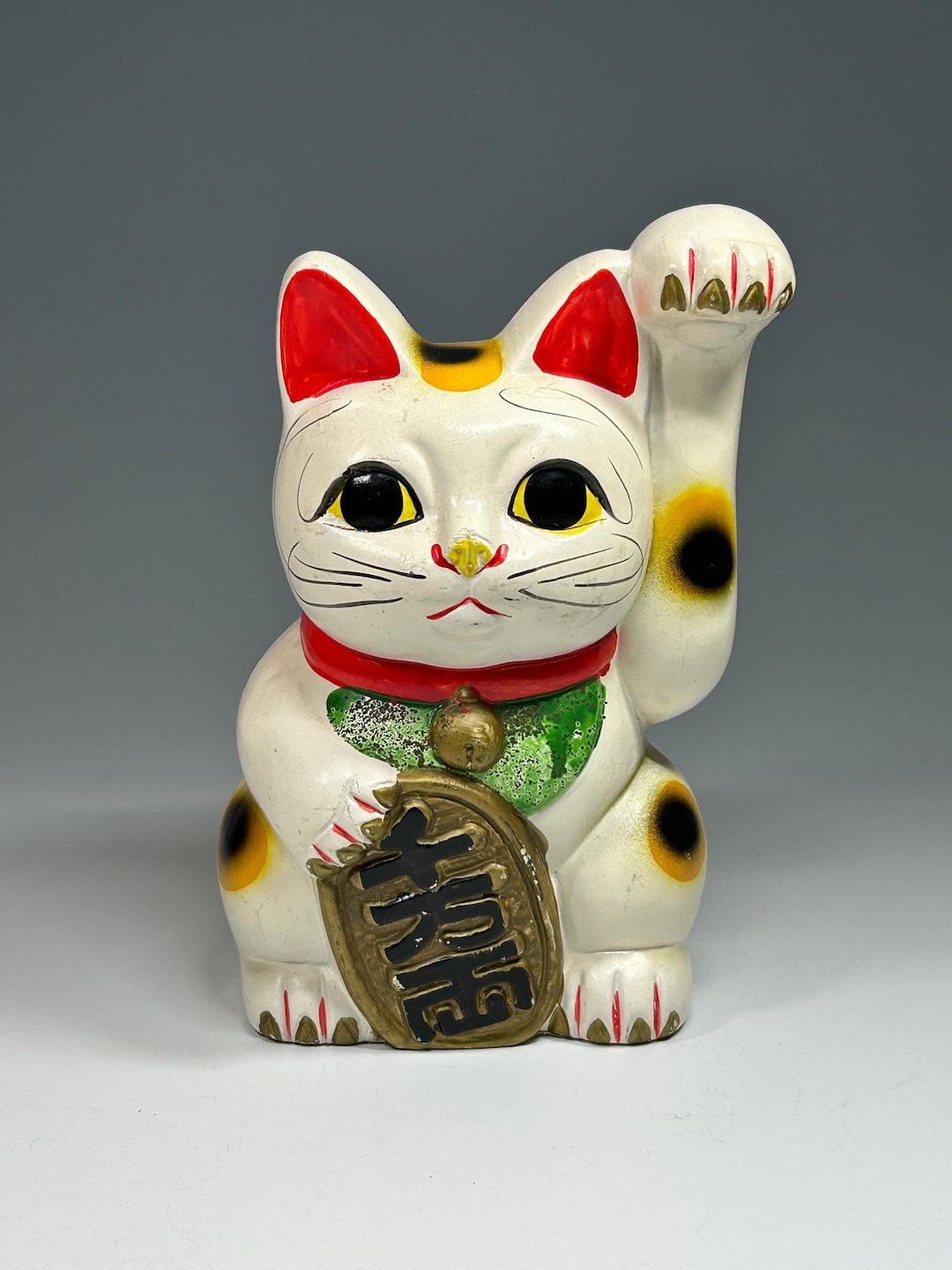 Japanese Vintage Maneki Neko Beckoning Cat Piggy Bank - Etsy