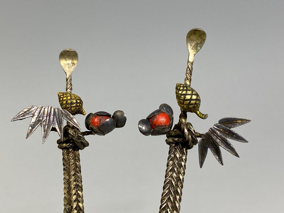 Kanzashi Japanese Antique Hair Accessories A Pair Pine Bamboo Plum - Etsy