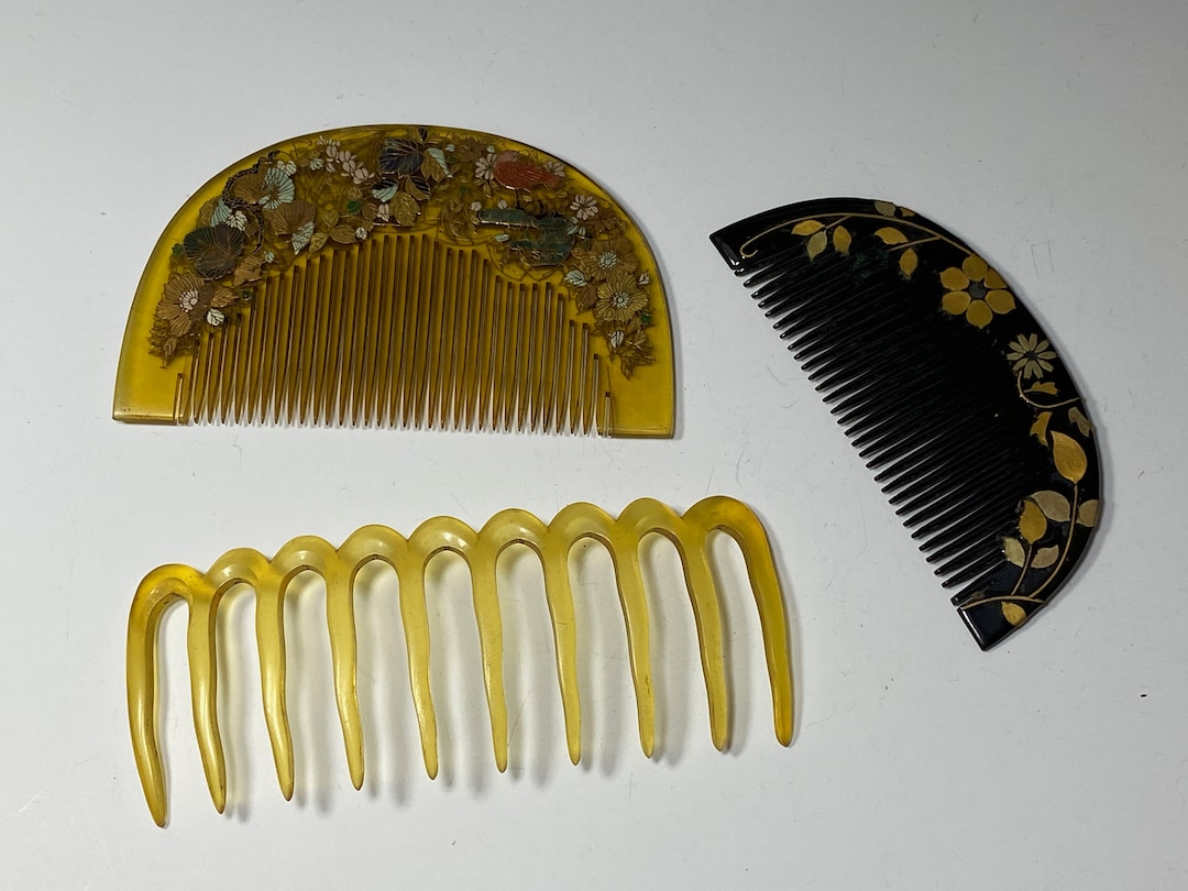 Kushi Kanzashi Japanese Vintage Comb Hair Accessories Kushi 3x - Etsy