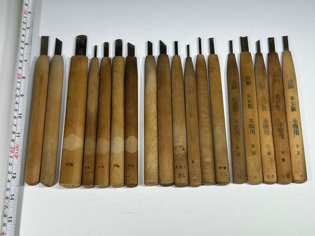 Vintage Chisels Engraving Knives Japanese Chokokuto 18x - Etsy