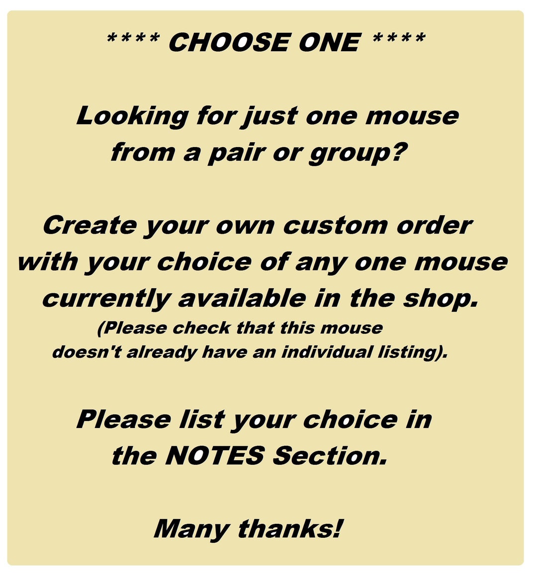 Crochet Mice - Choice of One (1); List the One (1) Mouse You'd Like ...