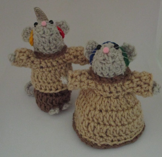 Crochet Native American Mice Boy and Girl Set Thanksgiving | Etsy