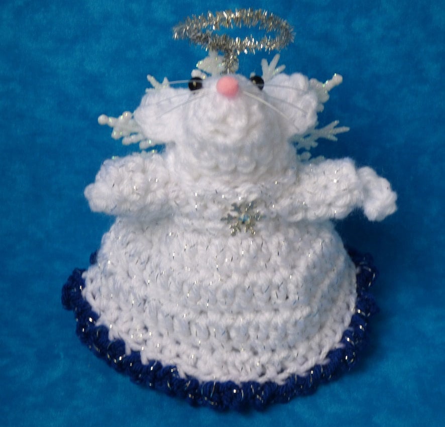 Crochet Snow Angel Mice Set of 2 Christmas and Holiday - Etsy