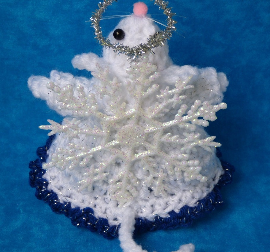 Crochet Snow Angel Mice Set of 2 Christmas and Holiday | Etsy