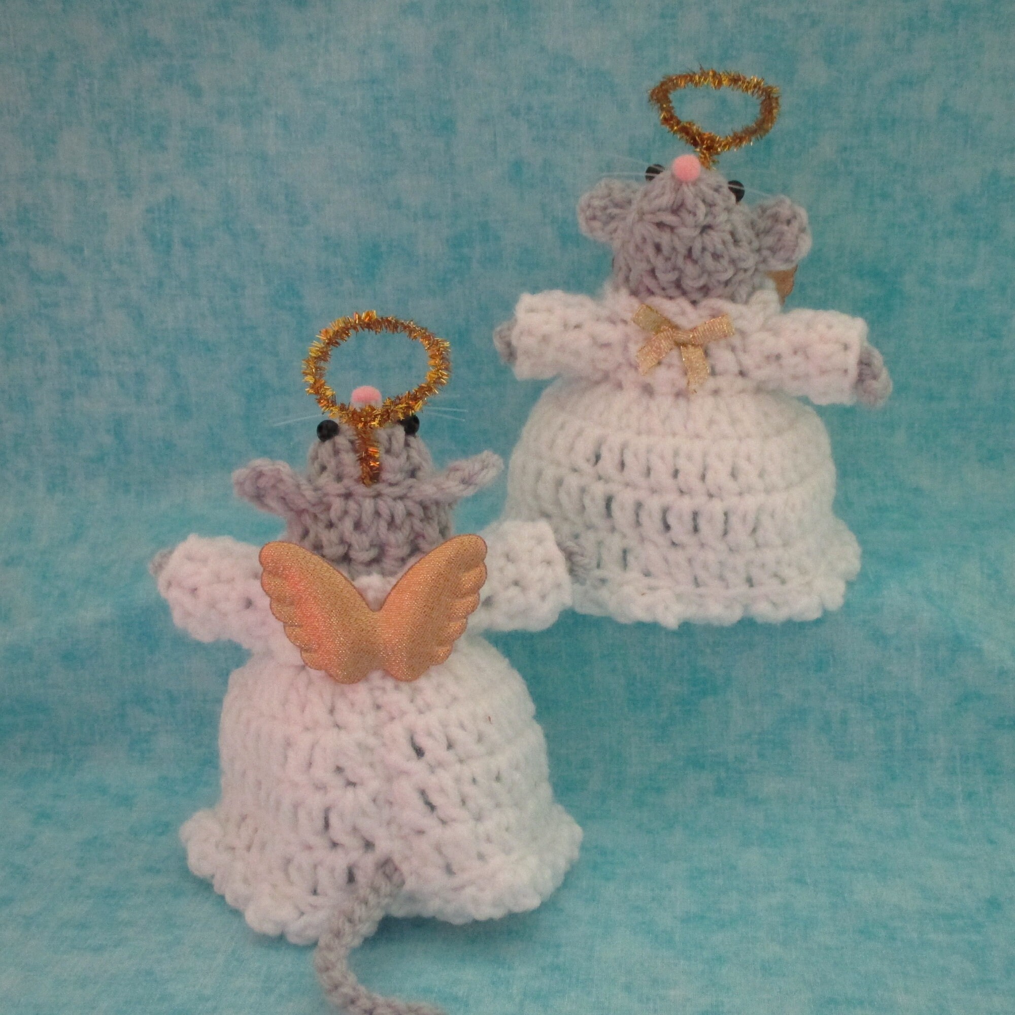 Crochet Angel Mice Set of 2 Christmas and Holiday | Etsy