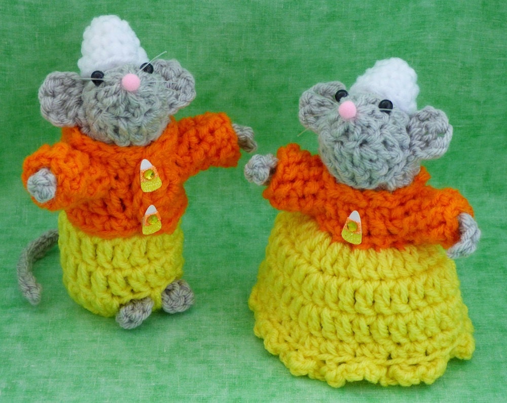 Crochet Candy Corn Mouse Couple Boy and Girl Set Halloween - Etsy