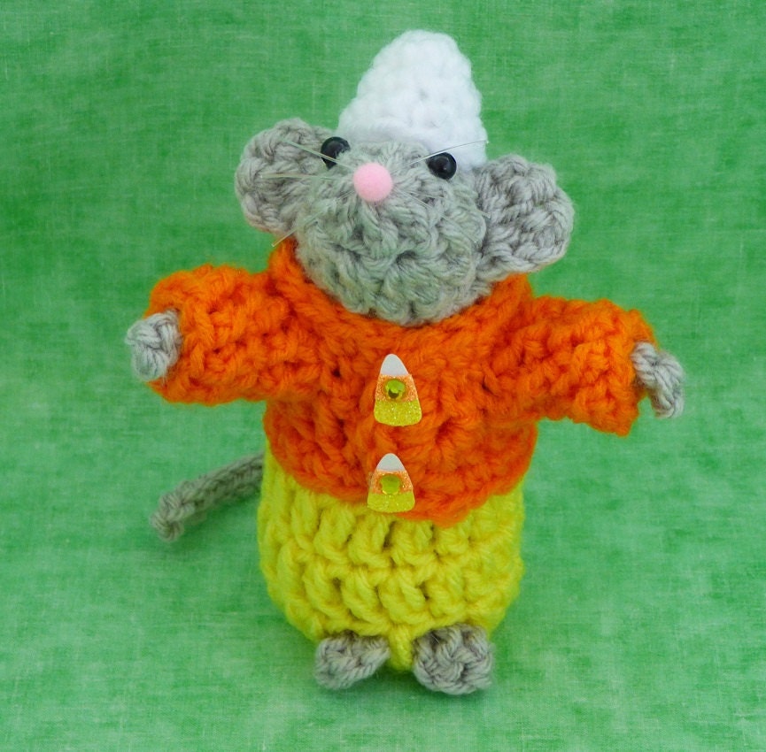 Crochet Candy Corn Mouse Couple Boy and Girl Set Halloween | Etsy