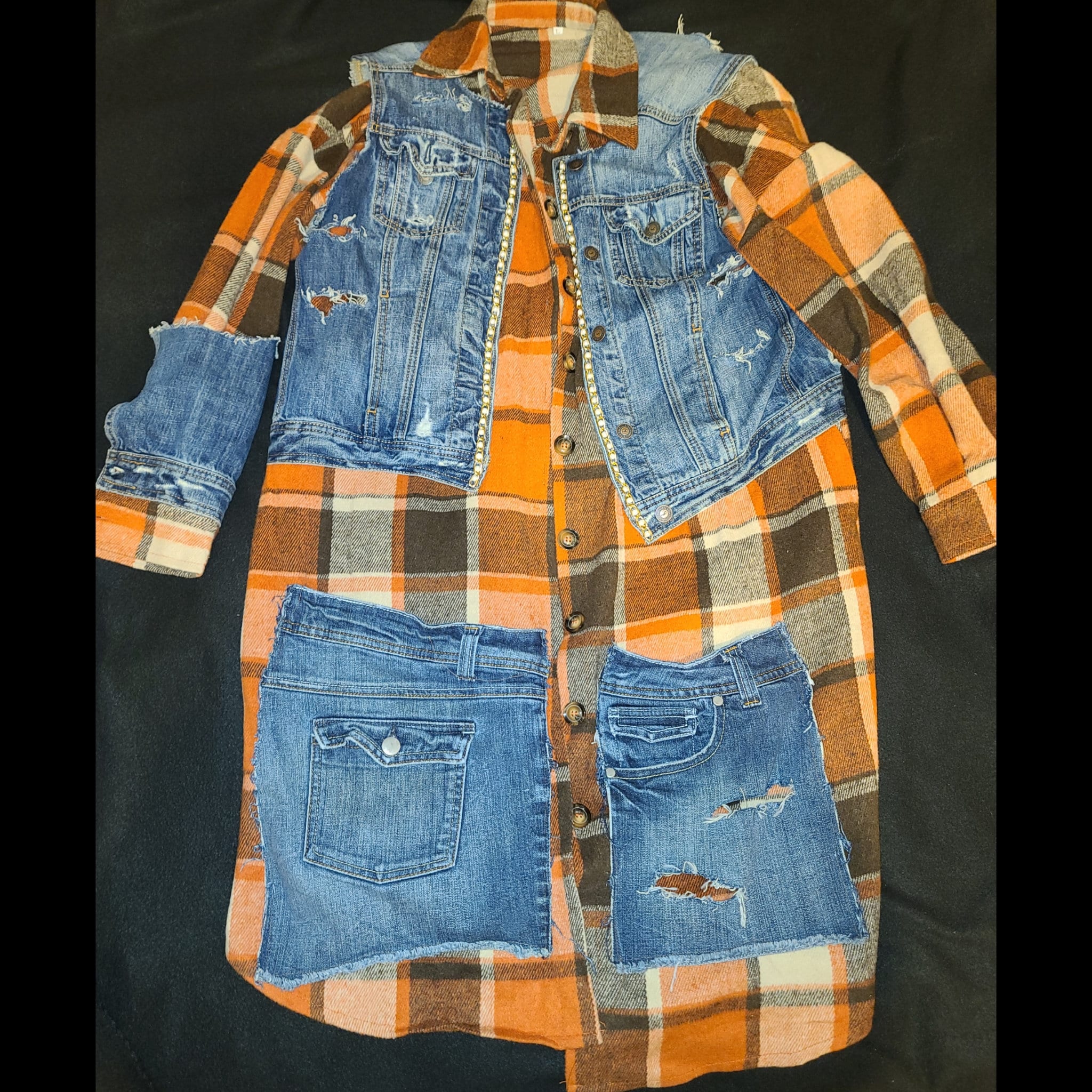 Custom Denim Flannel Shirt - Etsy