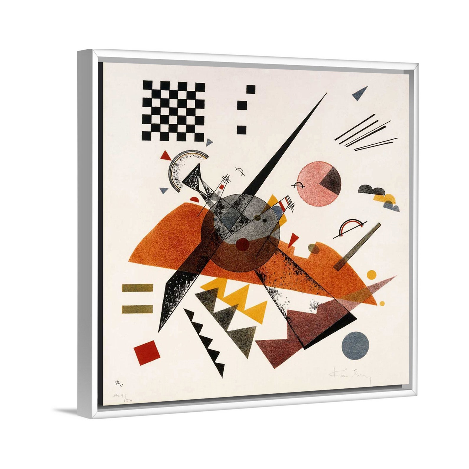 Canvas Poster or Canvas Painting With Wassily Kandinsky Orange Frame - Etsy
