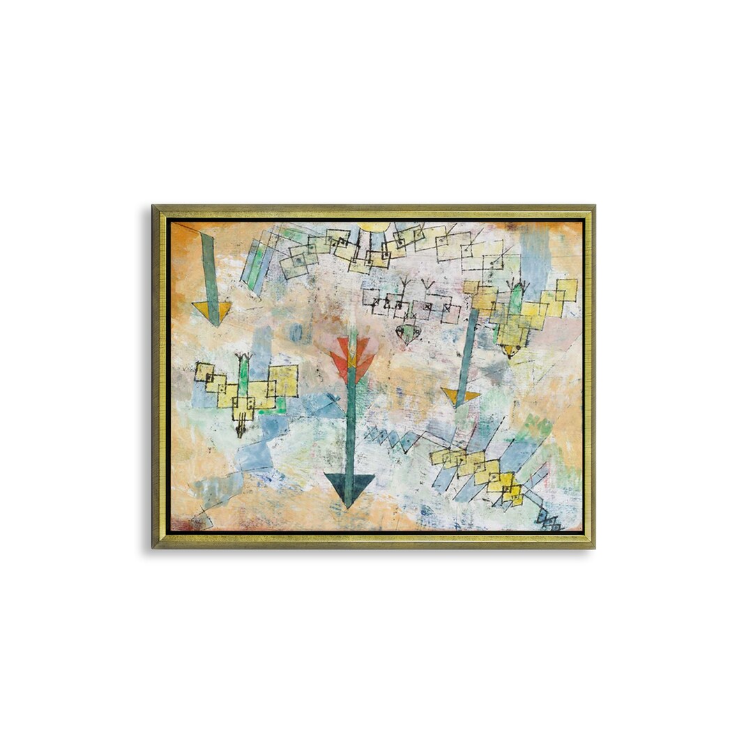 Canvas Poster or Framed Canvas Painting Paul Klee Birds Swooping Down ...