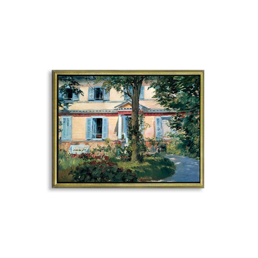 Canvas Poster or Framed Canvas Painting Édouard Manet the House at ...