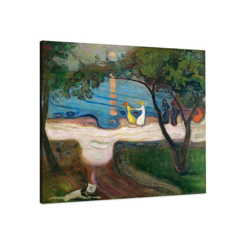 Canvas Poster or Framed Canvas Painting Edvard Munch Dance on the Beach ...