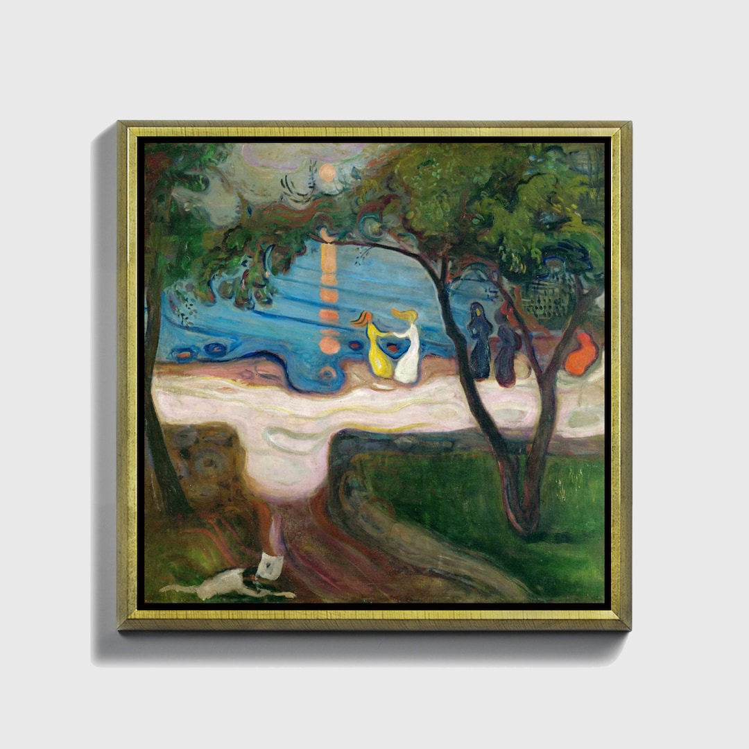 Canvas Poster or Framed Canvas Painting Edvard Munch Dance on the Beach ...