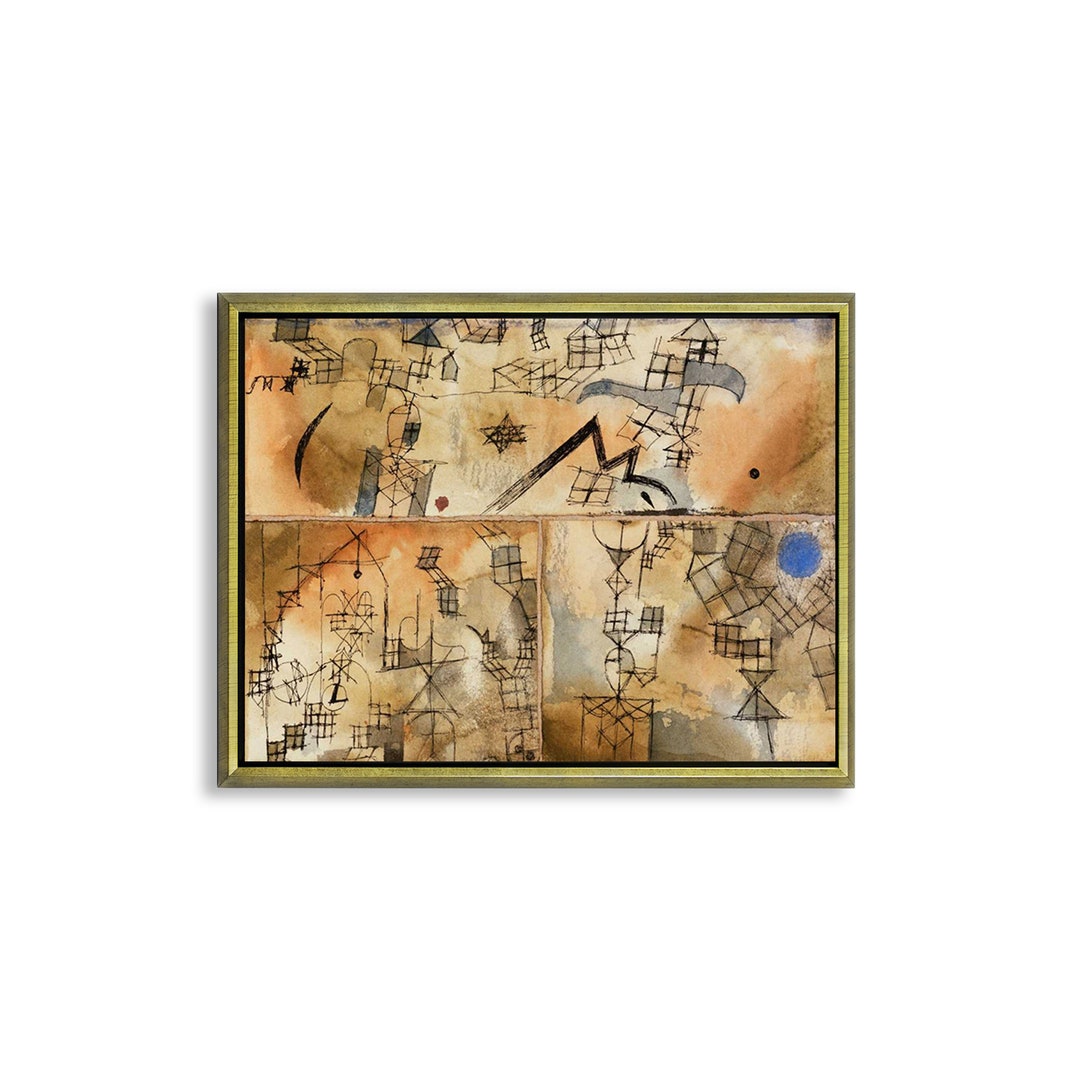 Poster on Canvas or Framed Canvas Painting Paul Klee Three-part ...