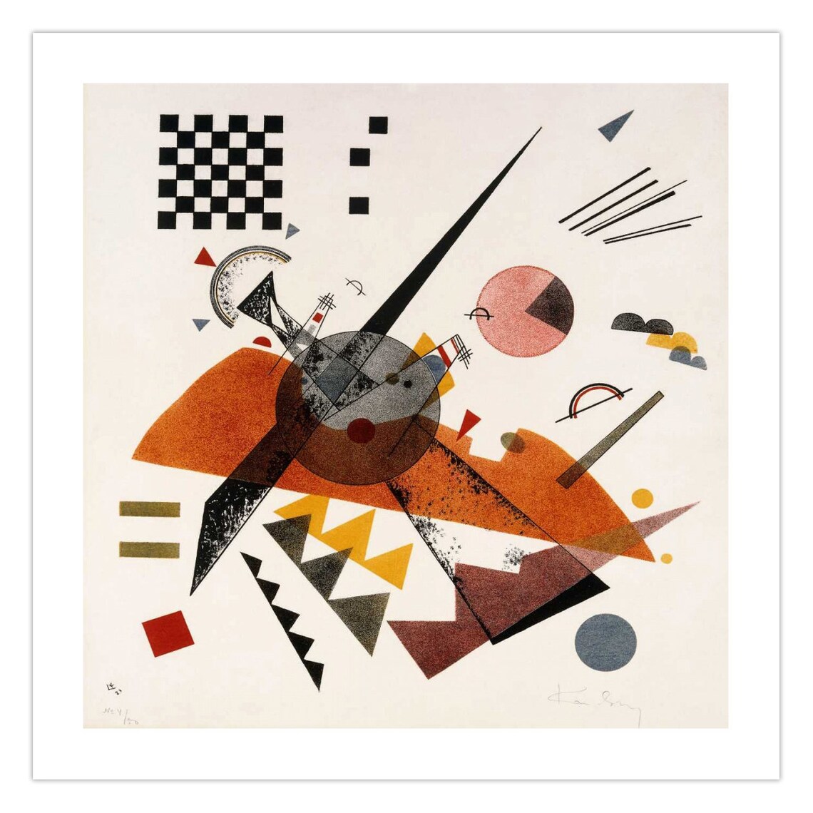 Canvas Poster or Canvas Painting With Wassily Kandinsky Orange Frame - Etsy