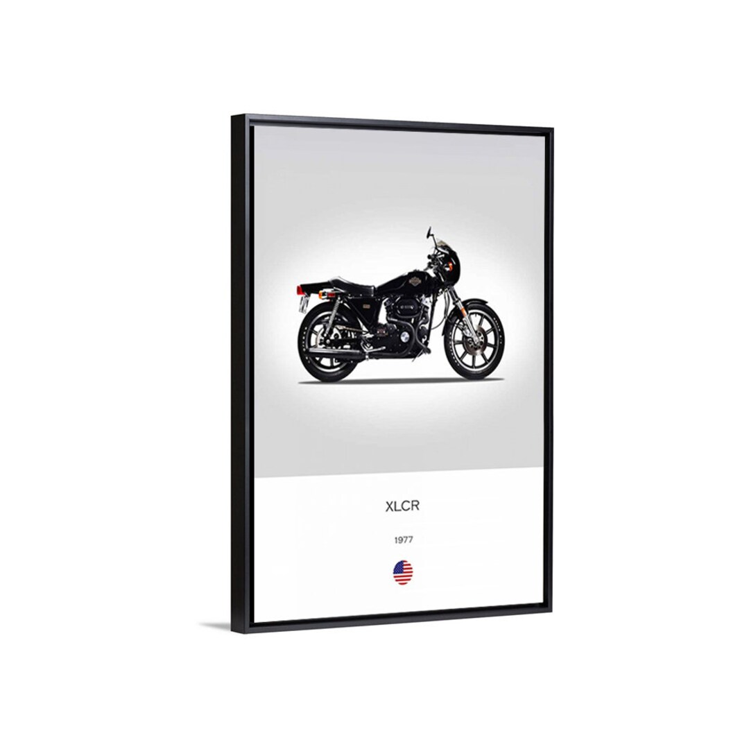 Harley Davidson XLCR 1977 Canvas Poster or Framed Canvas Painting - Etsy