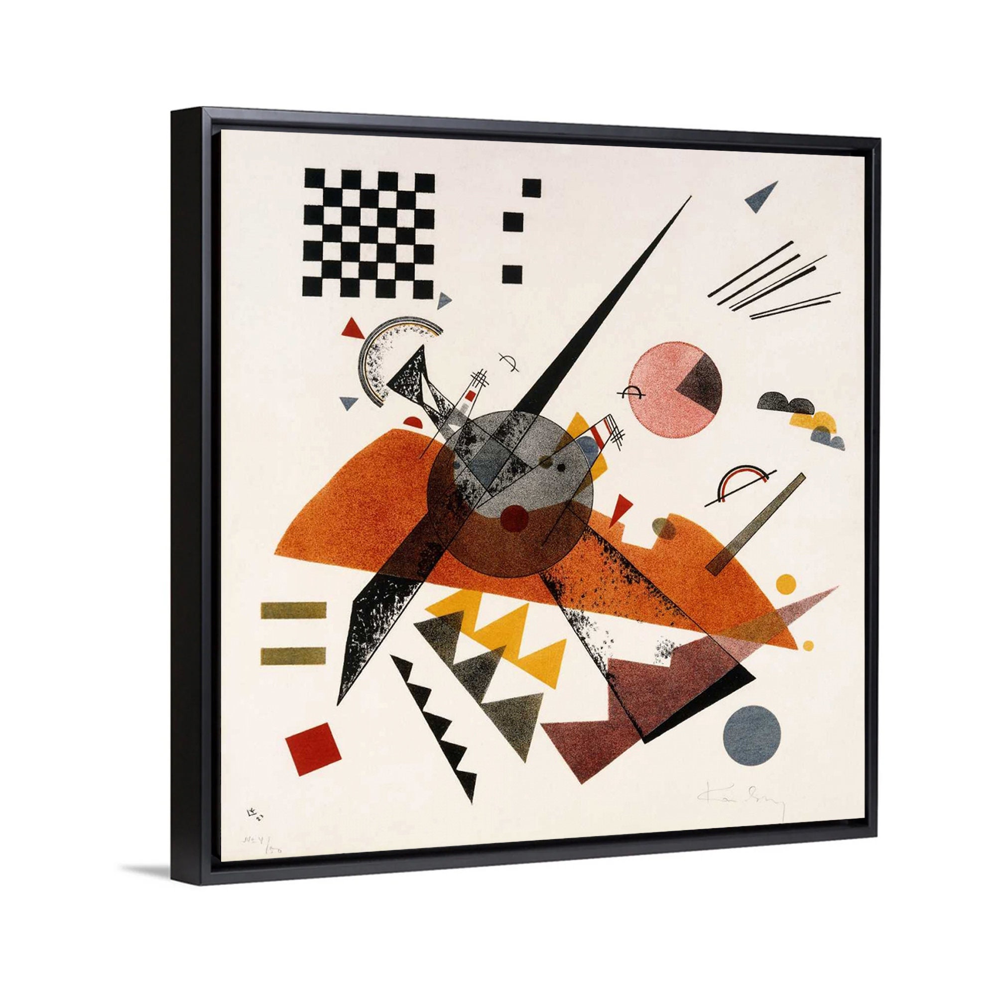 Canvas Poster or Canvas Painting With Wassily Kandinsky Orange Frame - Etsy