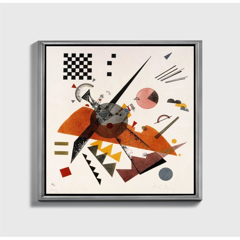 Canvas Poster or Canvas Painting With Wassily Kandinsky Orange Frame - Etsy