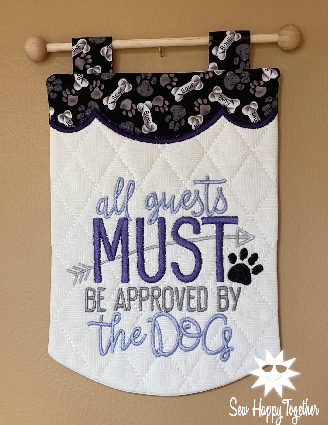 Dog Approved Wall Hanging, Home Decor, Gift, House Warming, Keepsake ...