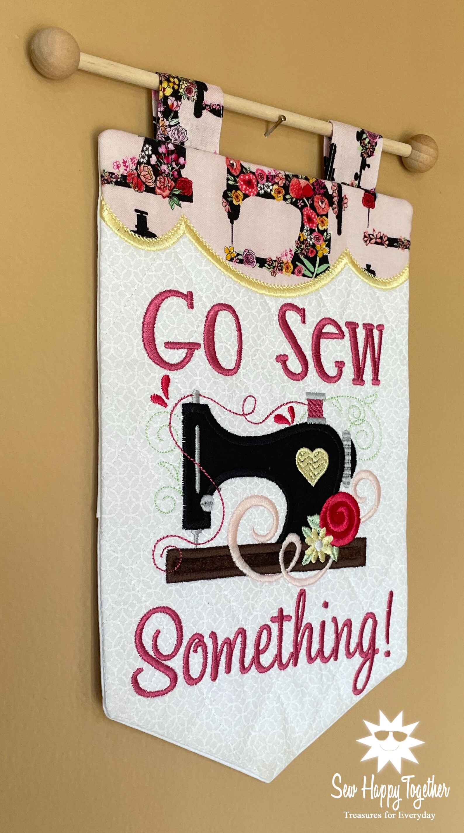 Go Sew Something Wall Hanging, Home Decor, Gift, House Warming ...
