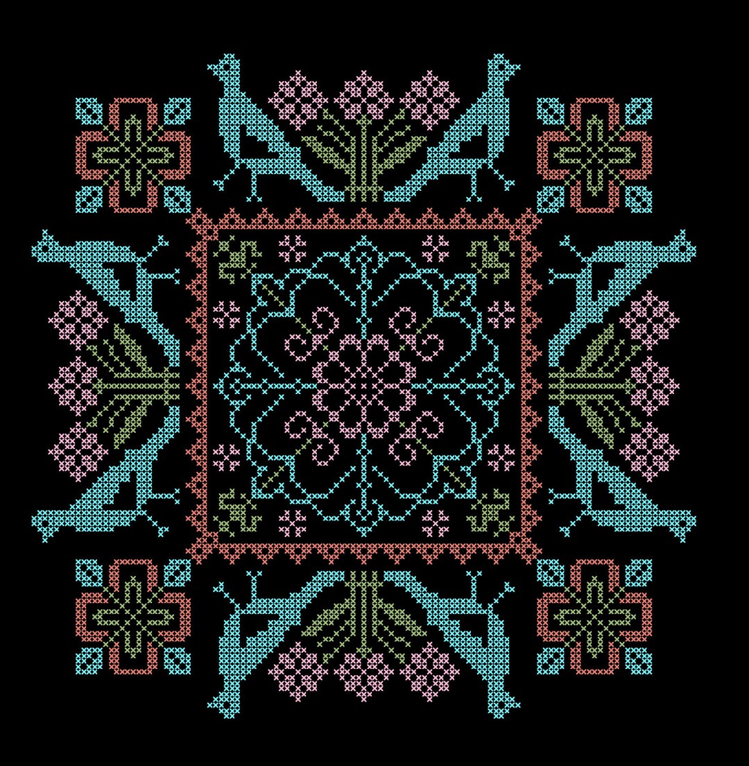 Traditional Icelandic Pattern on Black Java - Etsy