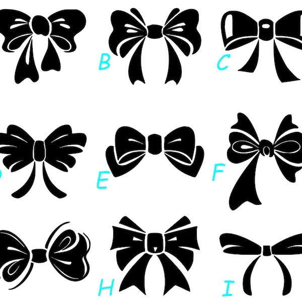 Bow Vinyl Decal - Etsy