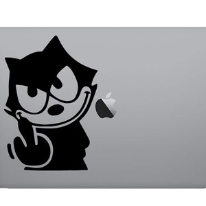 Middle Finger Cat Vinyl Decal Sticker Free Delivery - Etsy