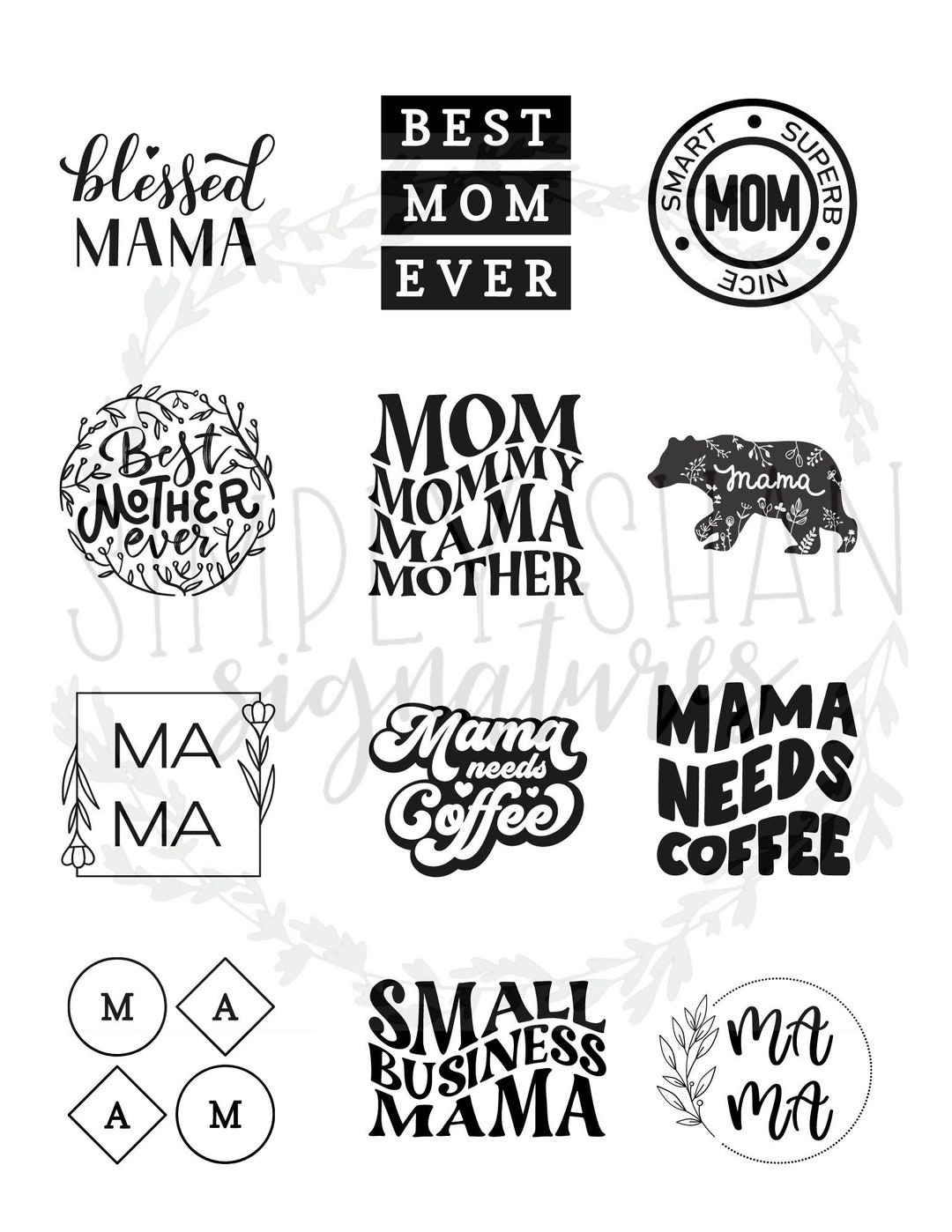 Mom Sticker / Keychain. SVG. PNG. Instant Download - Etsy