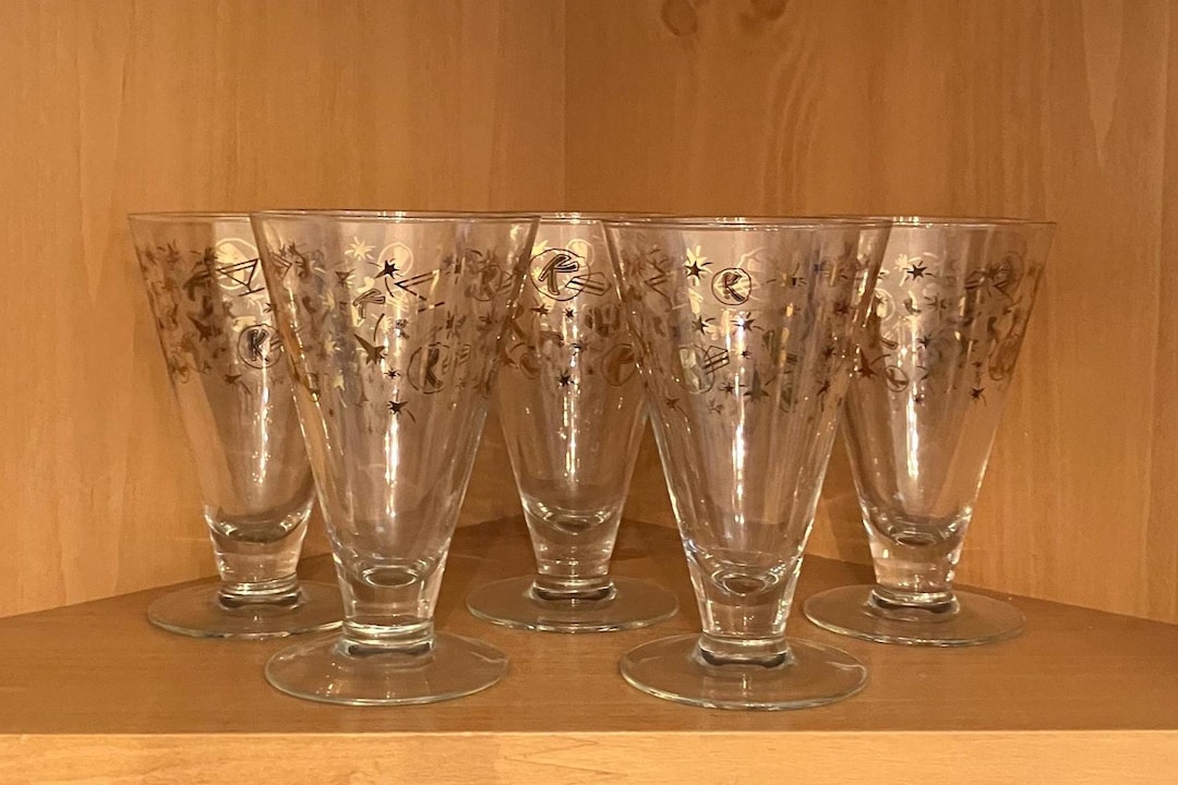 Kahlua Vintage "celebration" Atomic Cocktail Glasses, Set of Five (5 ...