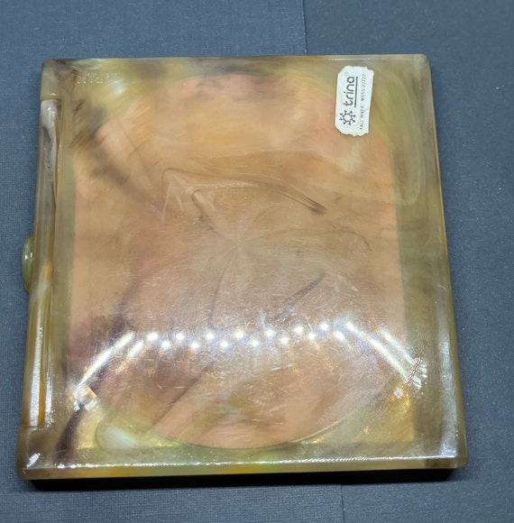 Trina Vintage Celluloid Tri Fold Mirror Compact; Trin… - Gem