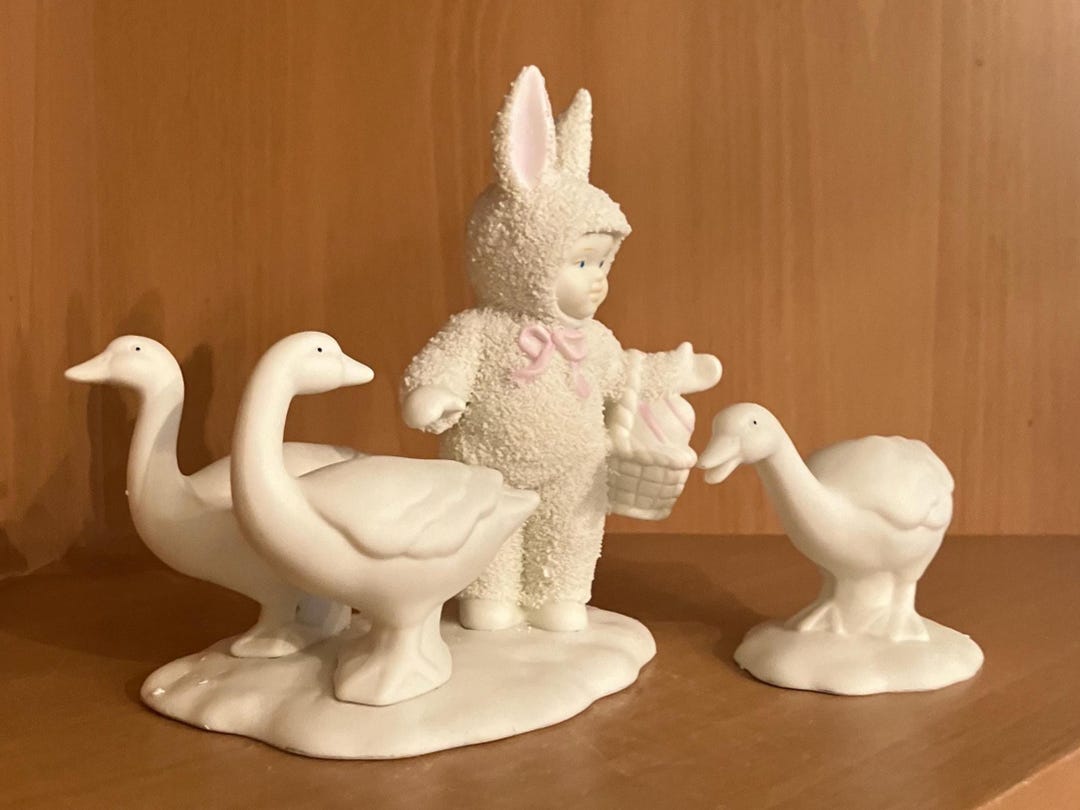 Snowbunnies Dept 56 Goosey, Goosey and Gander 2 Piece Figurine in ...