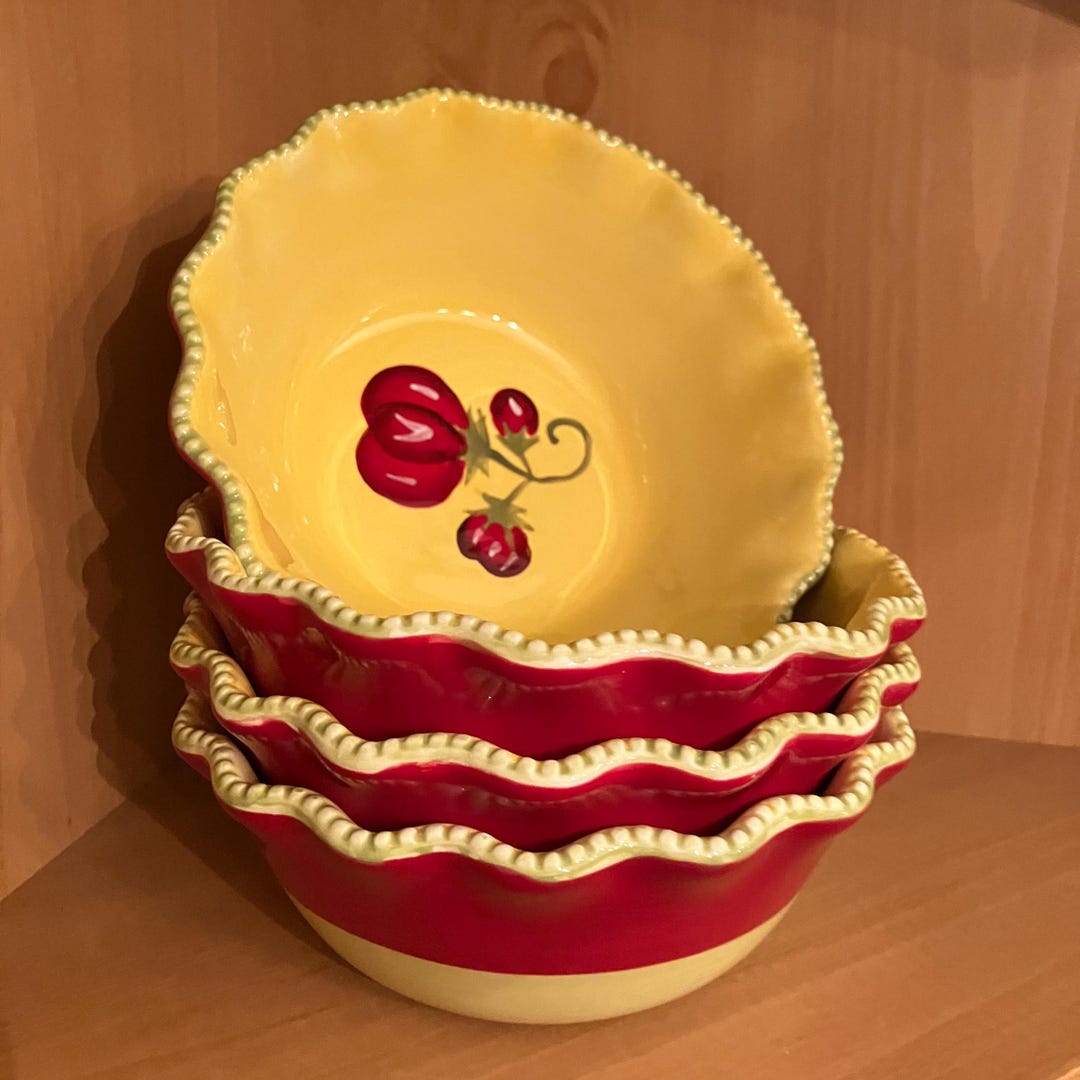 Temp-tations CUCINA Soup or Cereal Bowls, Set of Four, Various Foods, 7 ...