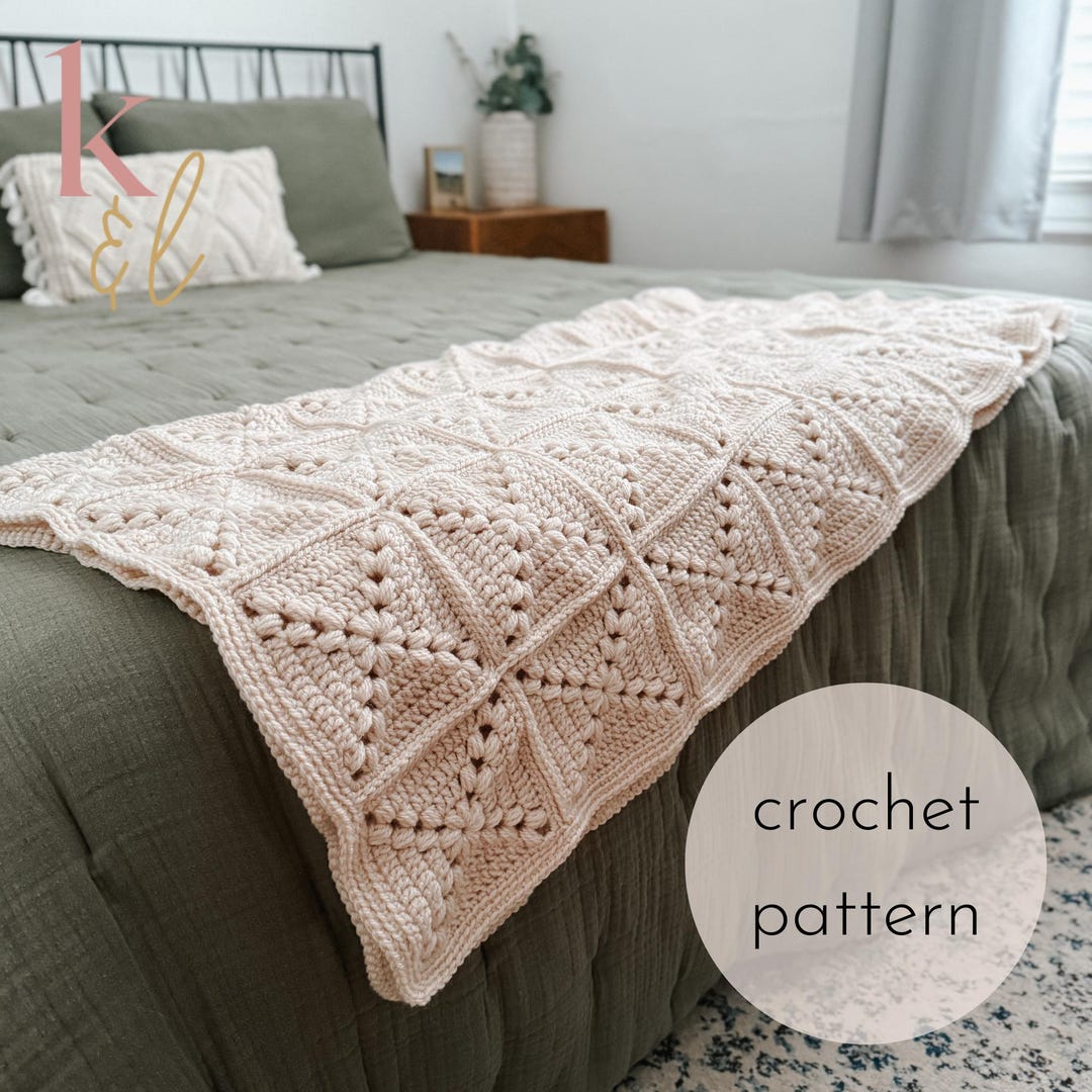 Cozy Corner Blanket Crochet Pattern / Digital Download PDF - Etsy