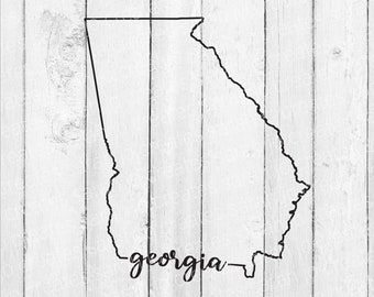 Georgia State Outline Svg - Etsy