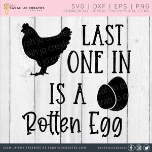 Last One in is A Rotten Egg SVG - Animal SVG - Chicken Silhouette SVG ...
