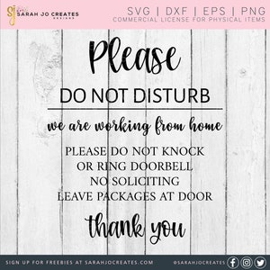 Work From Home Sign Svg - No Soliciting Svg - Working From Home SVG ...