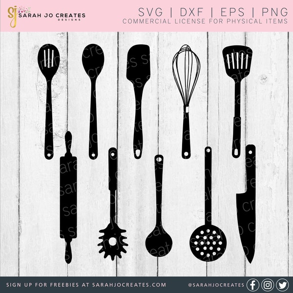 Cooking Utensils Svg - Etsy