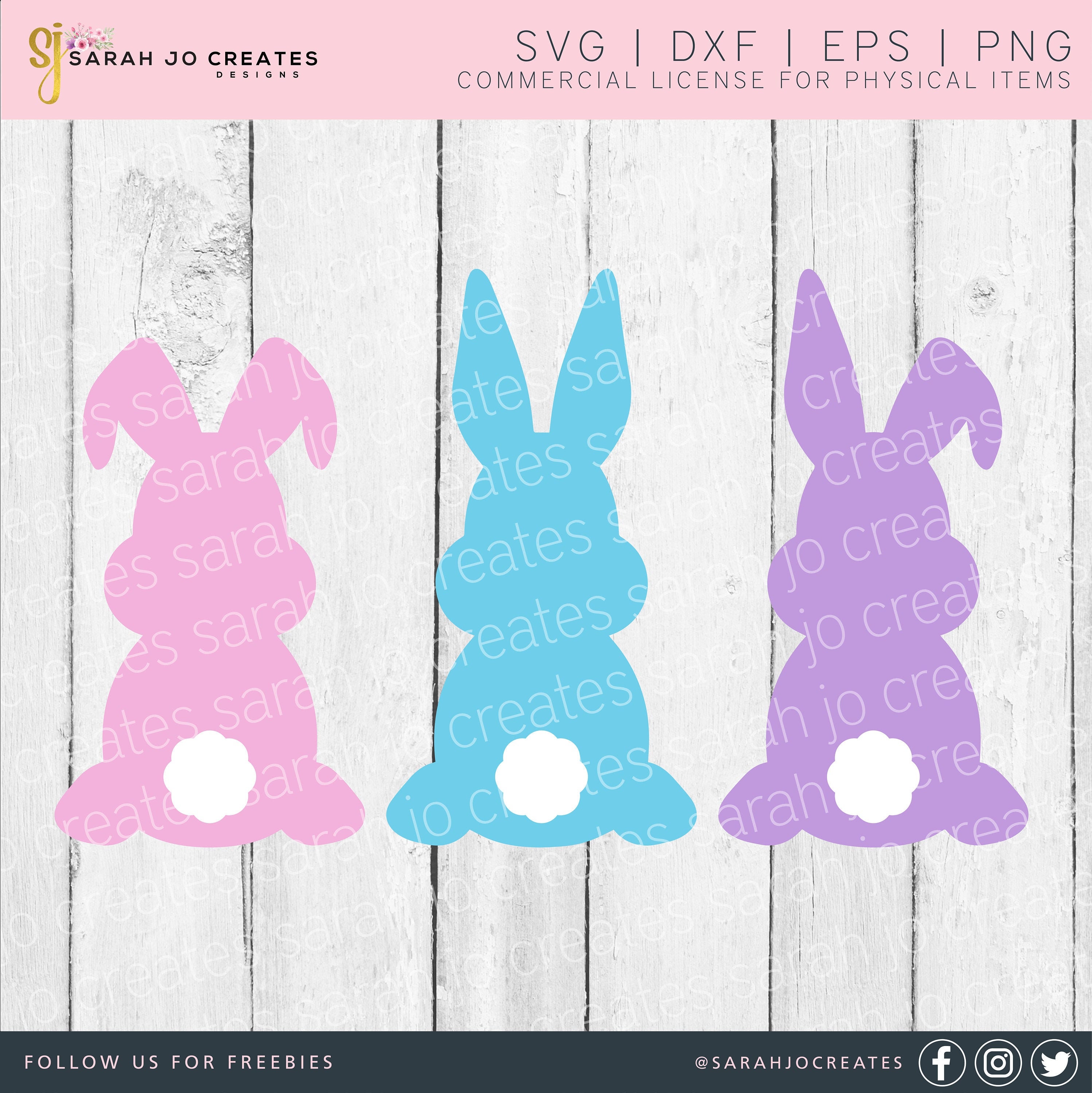 Three Bunnies SVG Easter Svg Easter Bunnies SVG Easter | Etsy
