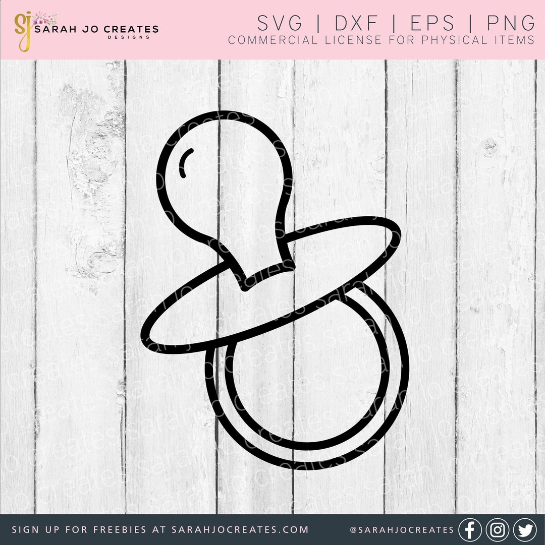 Baby Pacifier SVG - Pacifier Svg - Baby SVG - Baby Nursery SVG - Baby ...