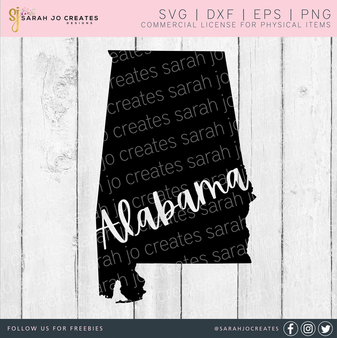 Alabama State SVG - Alabama SVG - United States Svg - Alabama ...