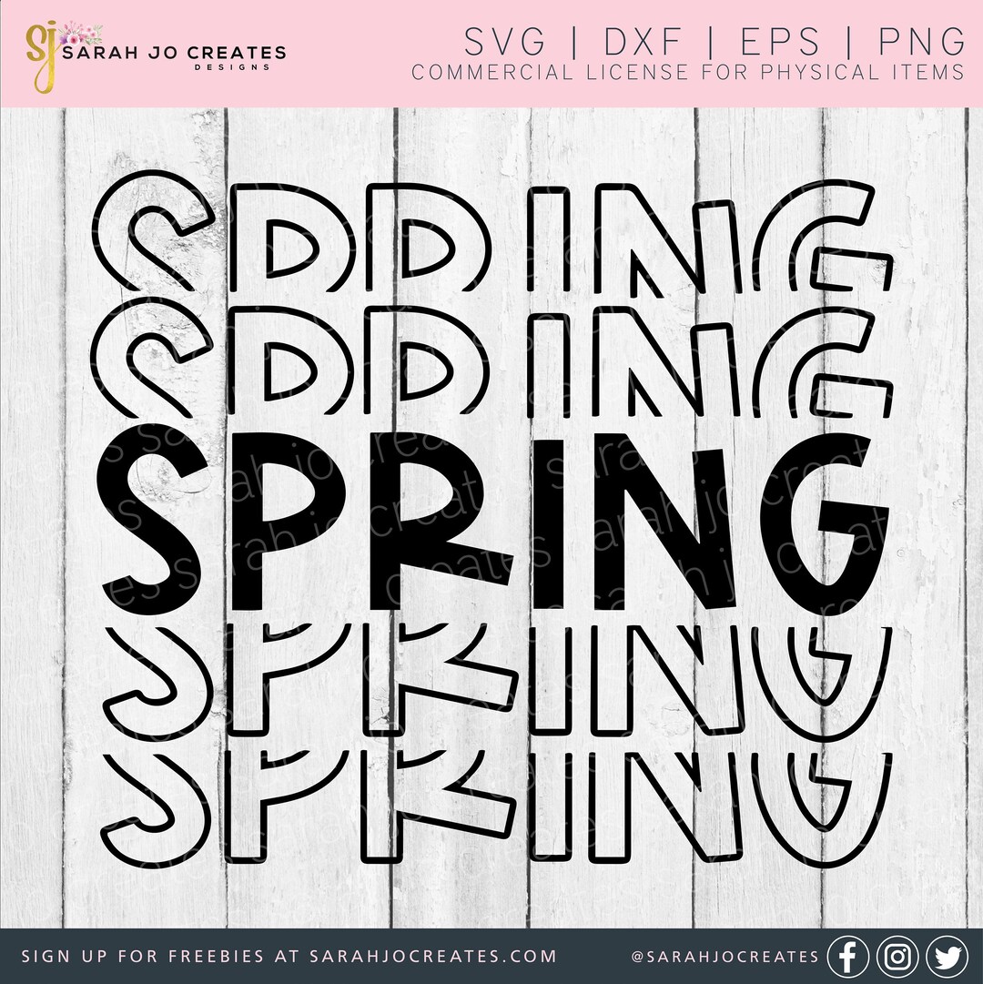 Spring Stacked SVG Spring Time Svg Spring Svg Easter Svg Spring Clipart ...