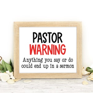 Funny Pastor Warning SVG: Sermon Sign (digital Download) - Etsy
